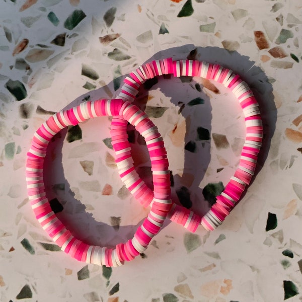 Pink Clay Beads - Etsy