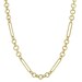 Mixed Link Chain Necklace 14K Gold Elongated Oval Link Chain 14K Chunky ...