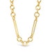 Mixed Link Chain Necklace 14K Gold Elongated Oval Link Chain 14K Chunky ...