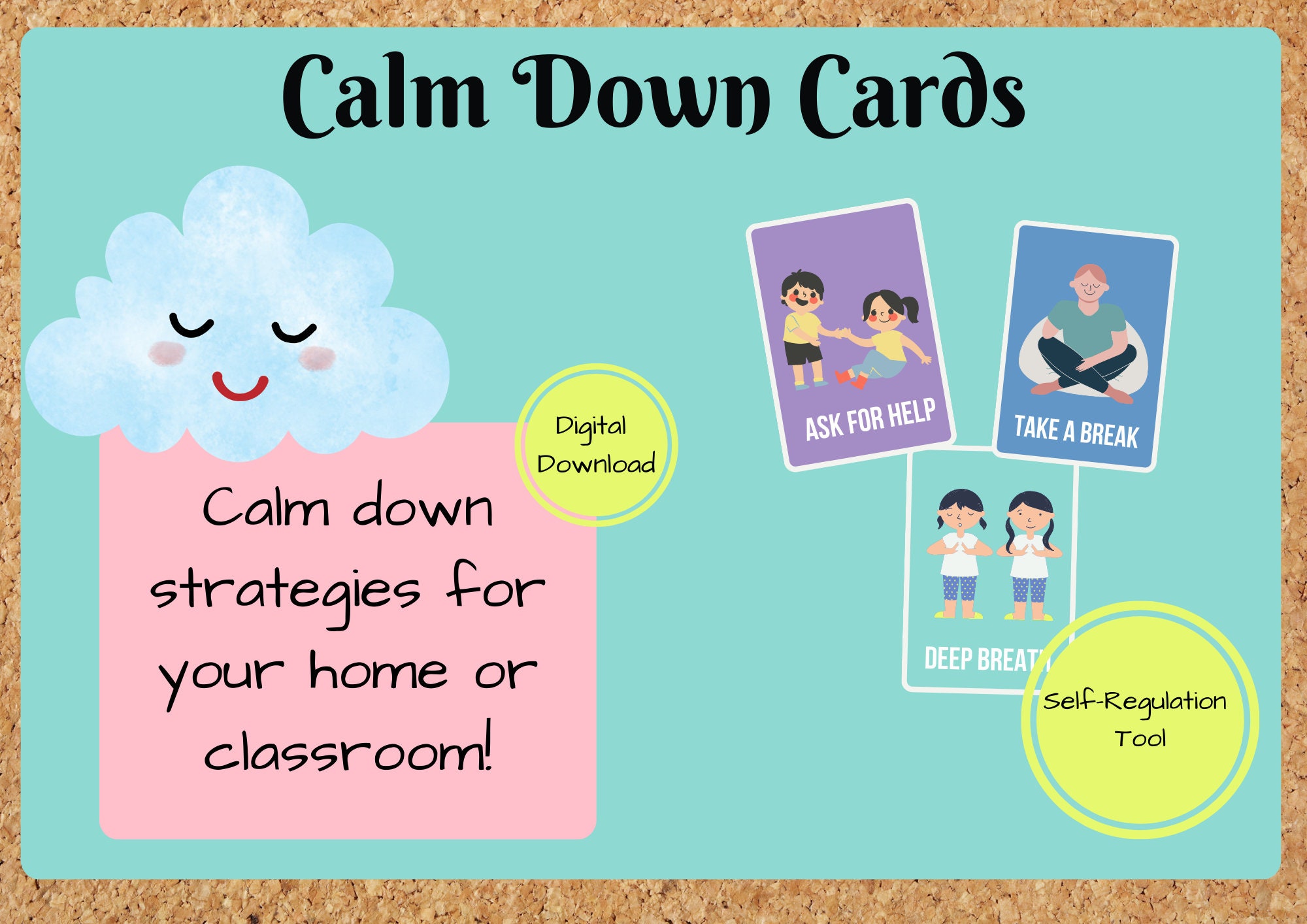 Calm Down Strategies Printable Calming Techniques for Calm Down Corner ...