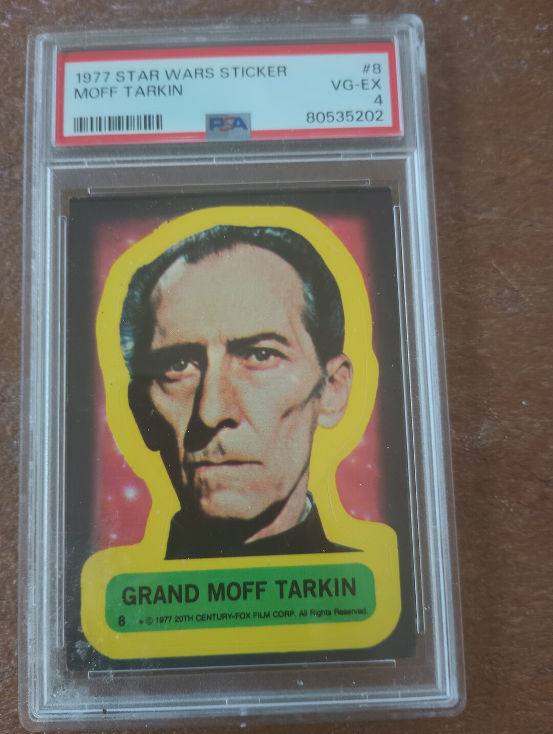 1977 Star Wars Sticker Grand Moff Tarkin PSA Graded 4 - Etsy