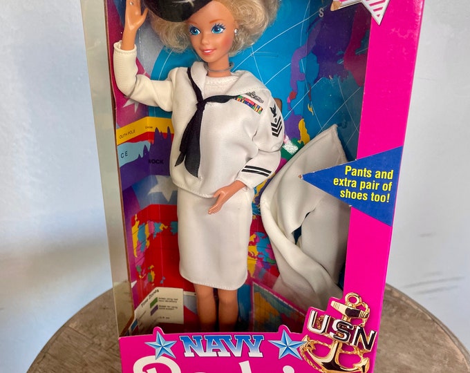 1990 Stars and Stripes NAVY BARBIE USN Vintage Barbie 9693 - Etsy