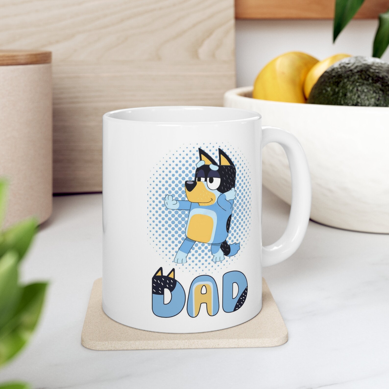 Bandit Heeler Ceremic Mug, Bluey Mug, Bluey Dad Coffee Cup, Gifts for ...
