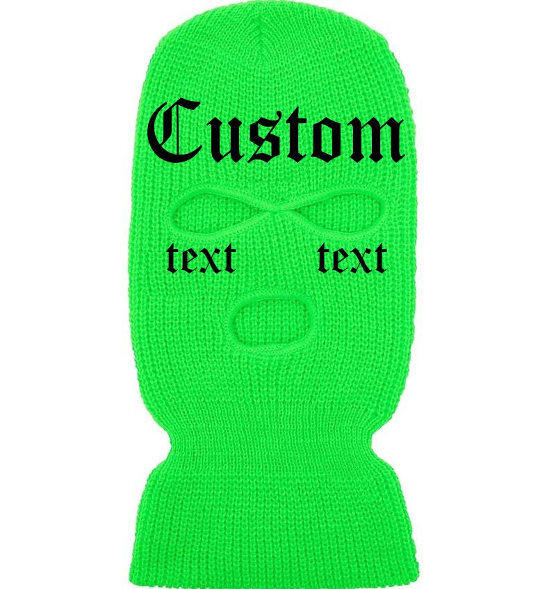 Personalized Custom Ski Mask Make Your Own Ski Mask Beanie Ski Mask ...