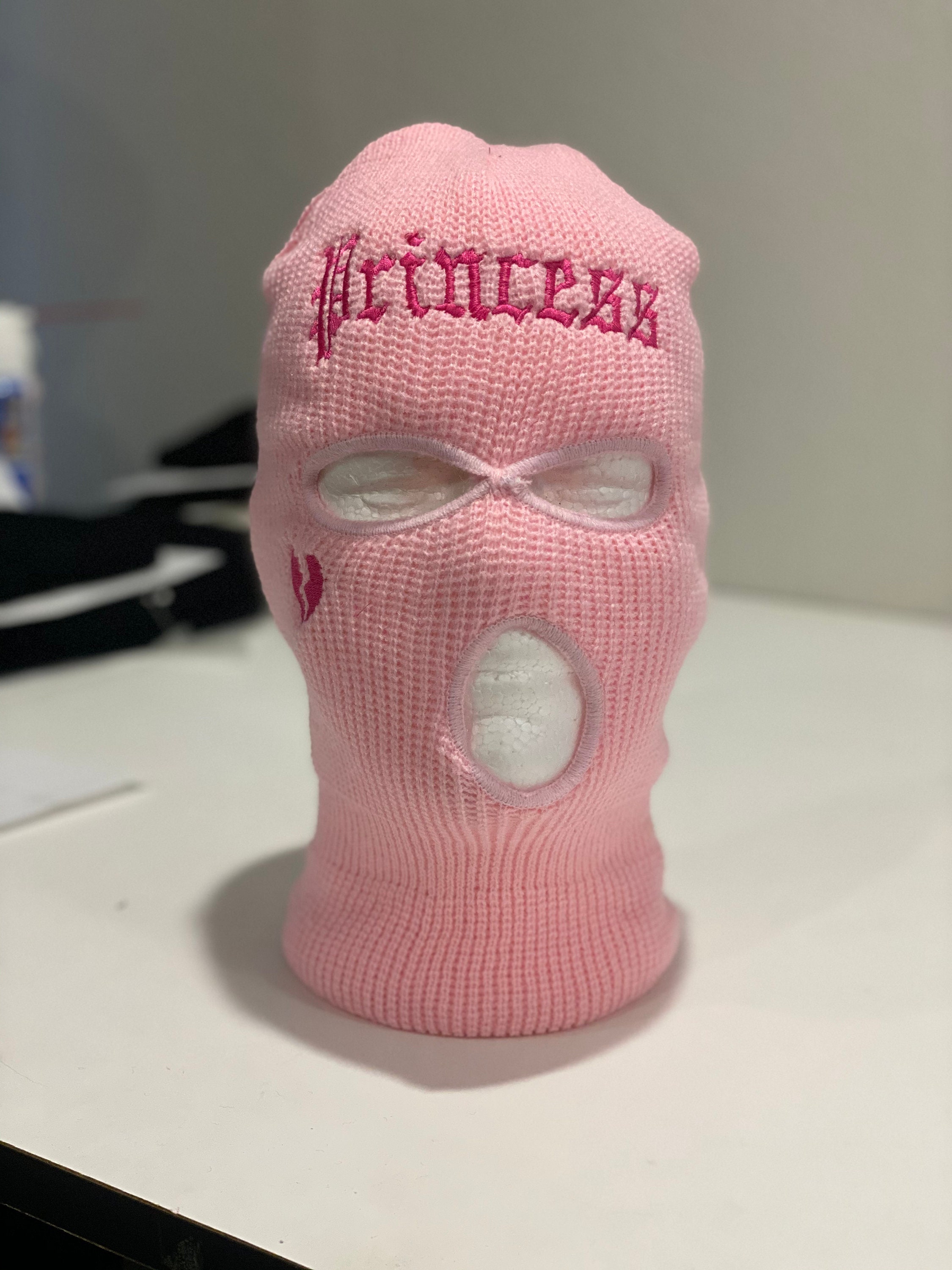 Princess Light Pink Ski Mask| Pin 3 Hole Ski Mask| Light Pink Mask ...