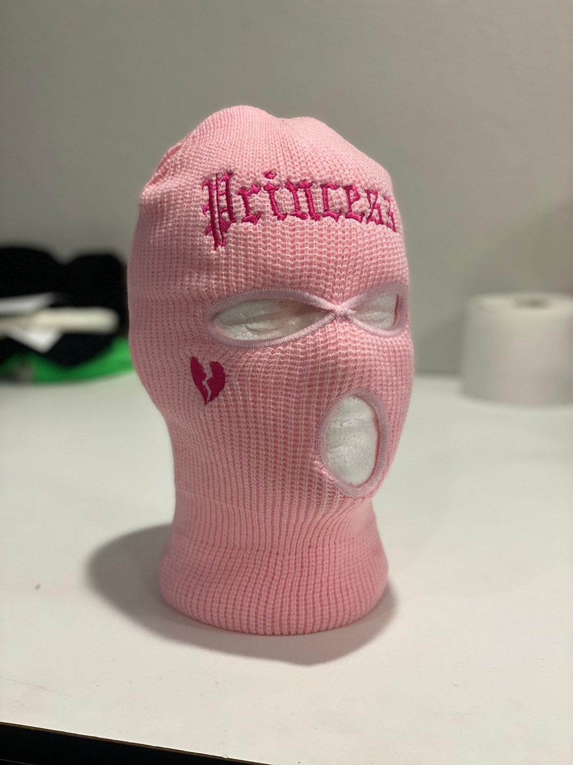 Princess Light Pink Ski Mask| Pin 3 Hole Ski Mask| Light Pink Mask ...