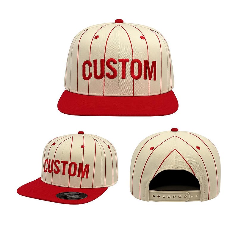 Baseball Striped Hat - Etsy UK