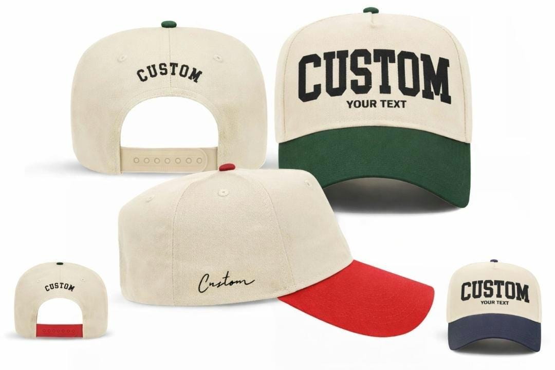 Two-tone Snapback Hat – Custom A-FRAME Embroidered Cap With ...