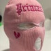 Princess Light Pink Ski Mask Pin 3 Hole Ski Mask Light Pink Mask Custom ...