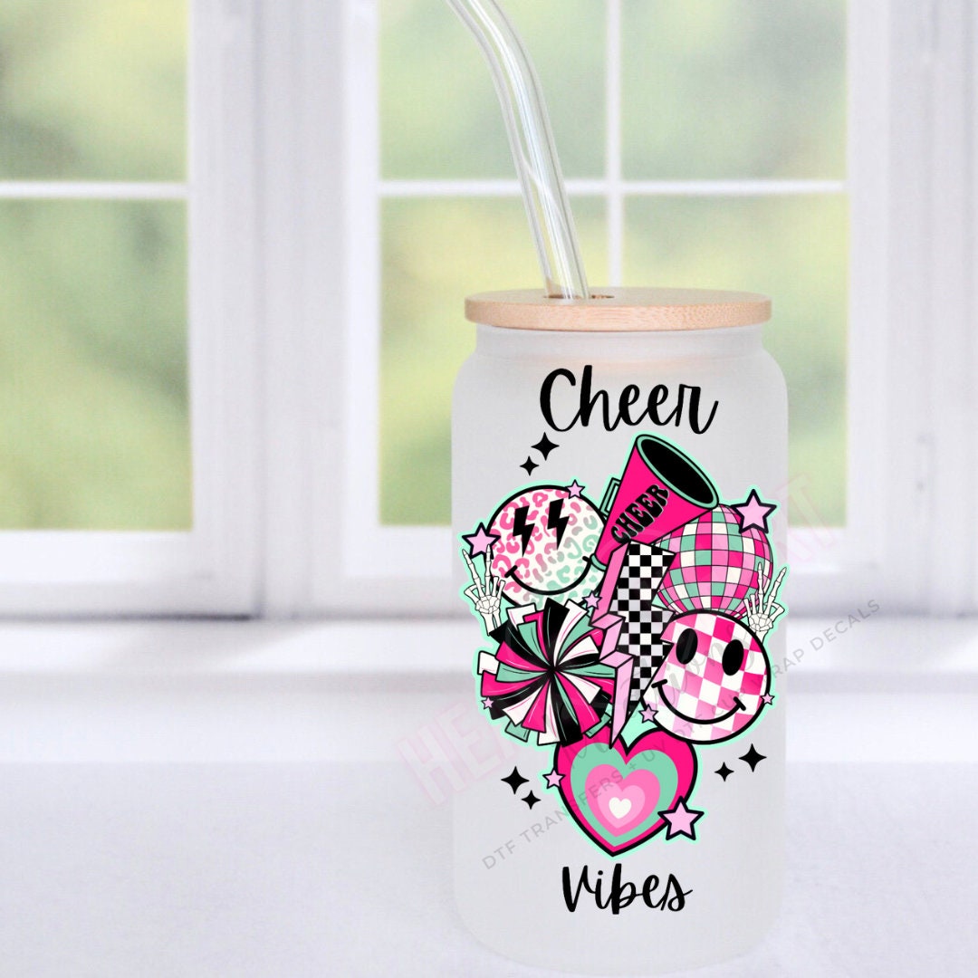 UV DTF Cheer Decal, Retro Cheer, Cheer Vibes Sticker, Ready to Apply ...