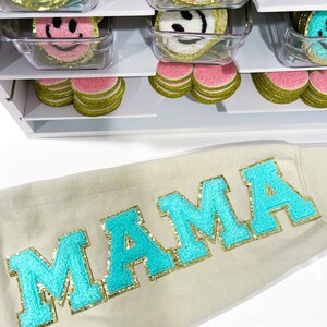 Varsity Letter Chenille Patches With Gold Glitter Fuzzy Iron on or Sew ...