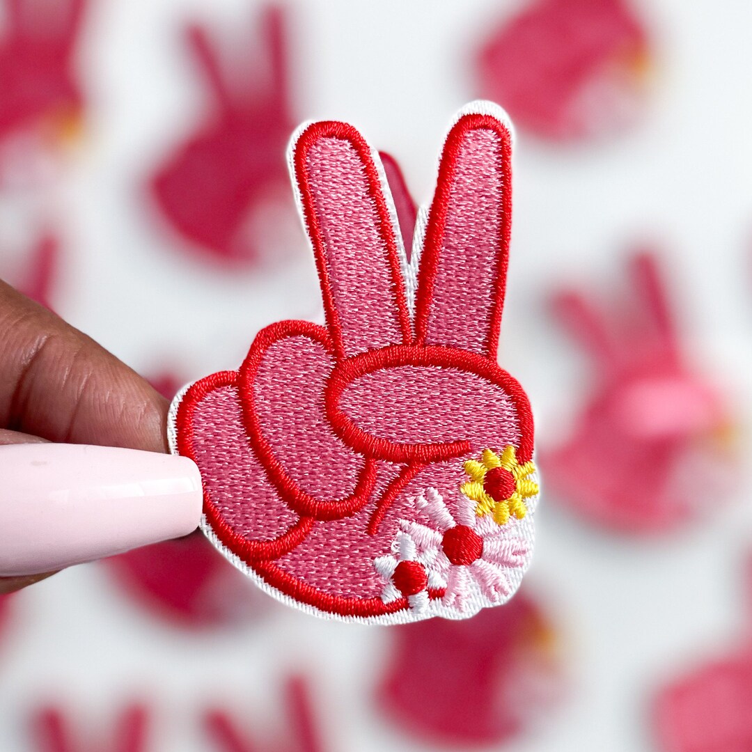 Peace Sign Patch Small Embroidered Iron-on Patch for Trucker Hats Girly ...