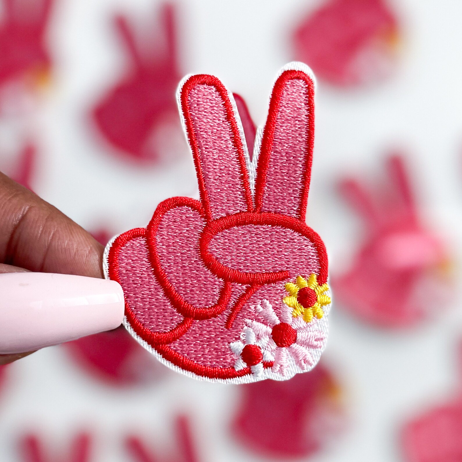 Peace Sign Patch Small Embroidered Iron-on Patch for Trucker Hats Girly Trendy Retro Hat ...