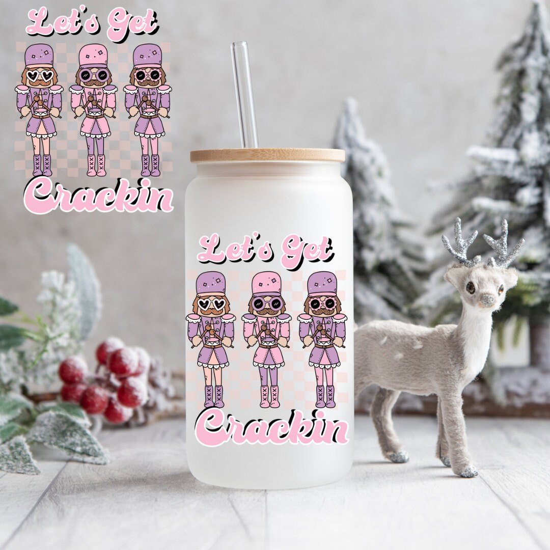 Nutcracker Uv Dtf Glass Sticker Cup Decal For 16oz Libbey Ready To Apply Decal No Heat Needed