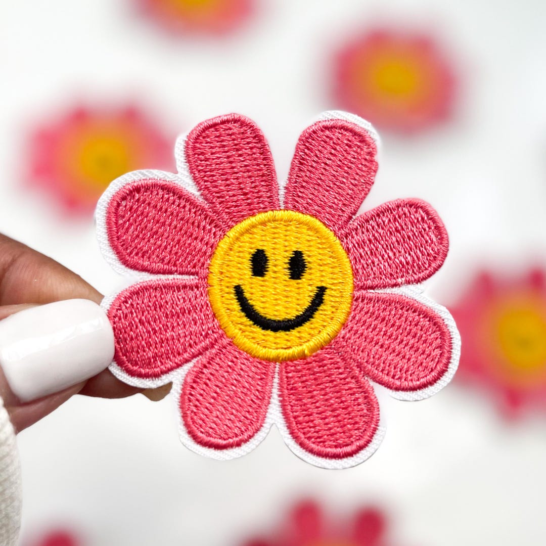 Trucker Hat Patches Smiley Daisy Patch Embroidered Patches for Jackets ...