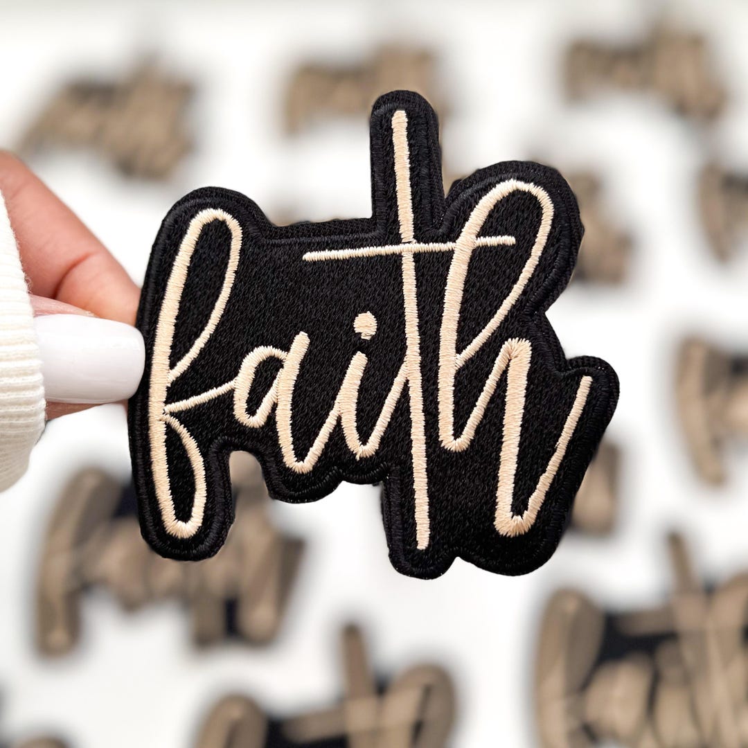 Faith Patch Trucker Cap Patches Embroidered Iron-on Patches Hats and DIY Patch Hat Patch Funny ...
