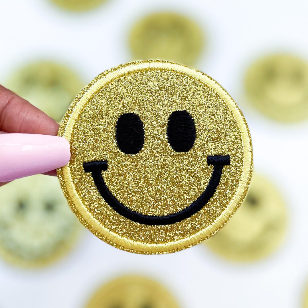 Trucker Hat Patches Smiley Face Patch Yellow Smiley Patch Fun Iron-on Patch for Trucker Hats ...