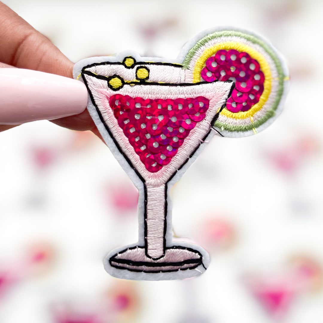 Martini Patch Retro Patch Preppy Trucker Hat Patches for Summer Patch Beach Patch DIY Projects ...