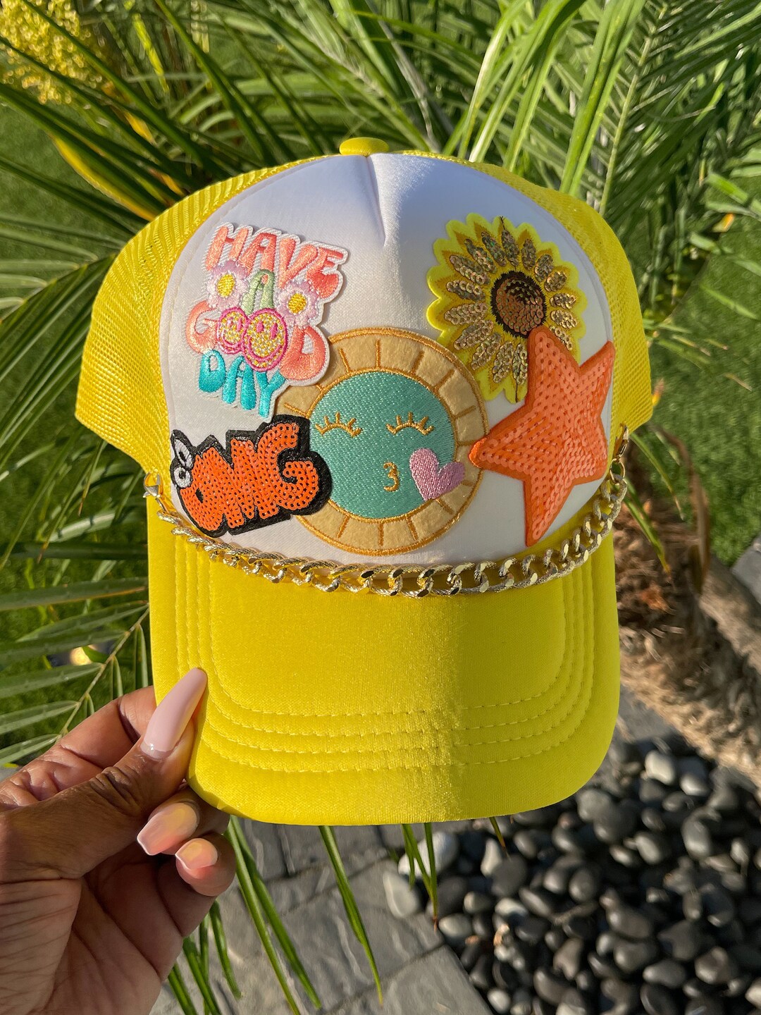 Have a Good Day Trucker Cap Custom Summer Trucker Hats Multi Patch ...