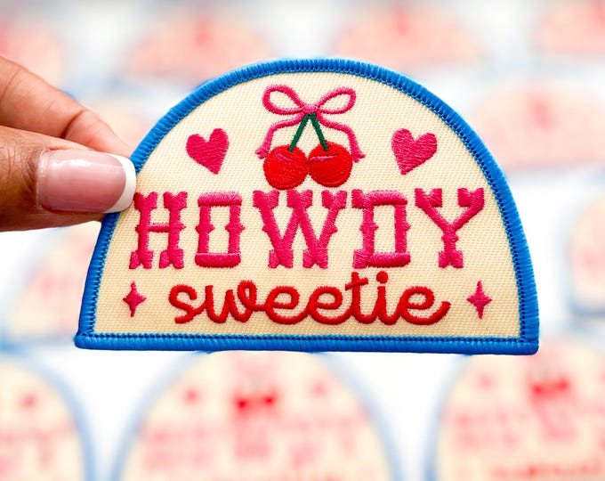 Trucker Hat Patches Howdy Sweetie Patch Western Turquoise Patches ...