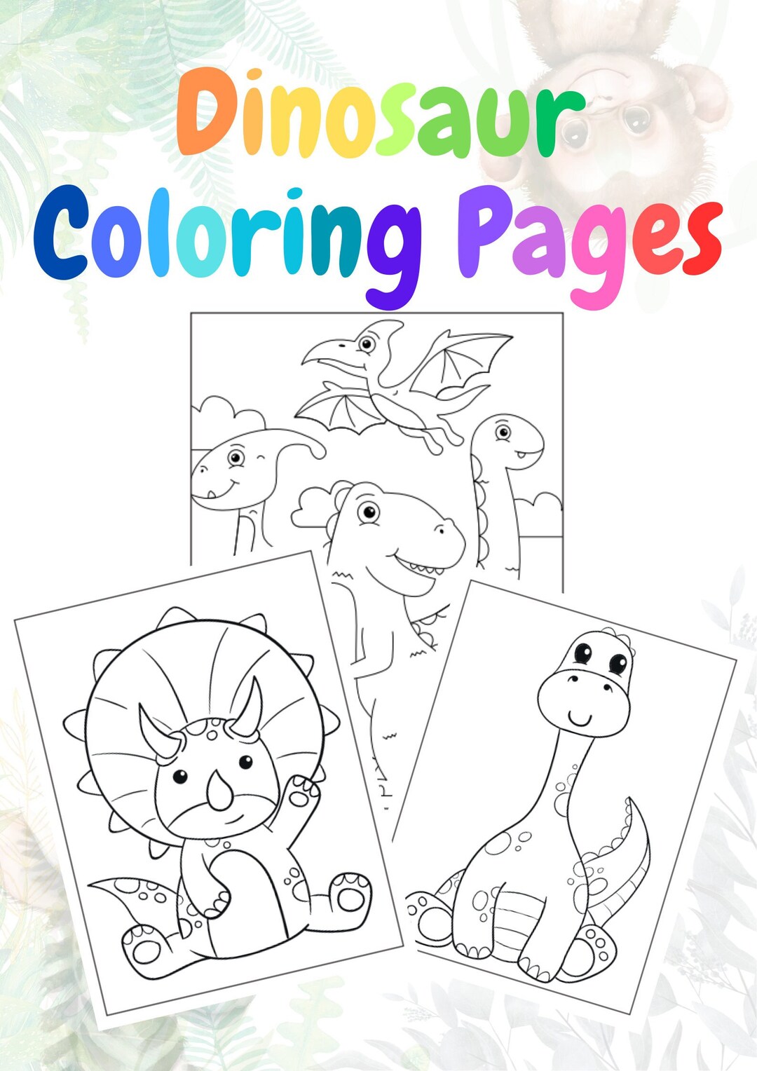 Awesome Dinosaur Coloring Pages for Kids Printable, Dinosaur Colouring ...