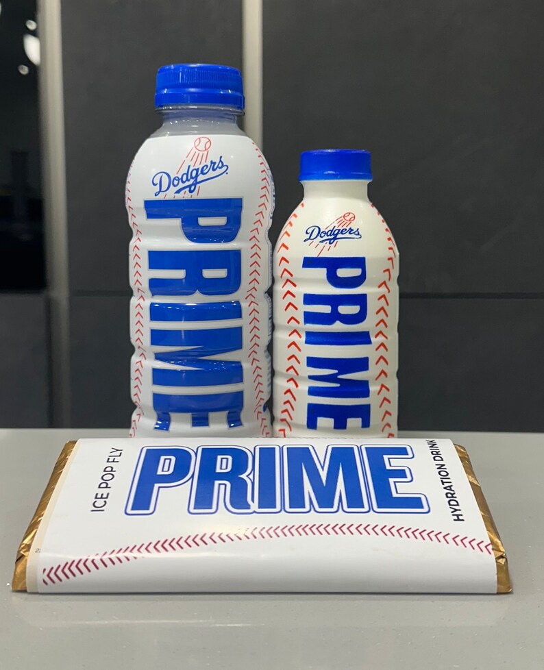 Prime Hydration LA Dodgers US Import Rare Bottle, Chocolate Bar and ...