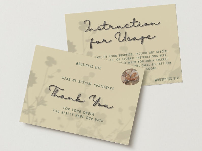 Canva Template Thank You Gift Card for Small Business, Editable Thank ...