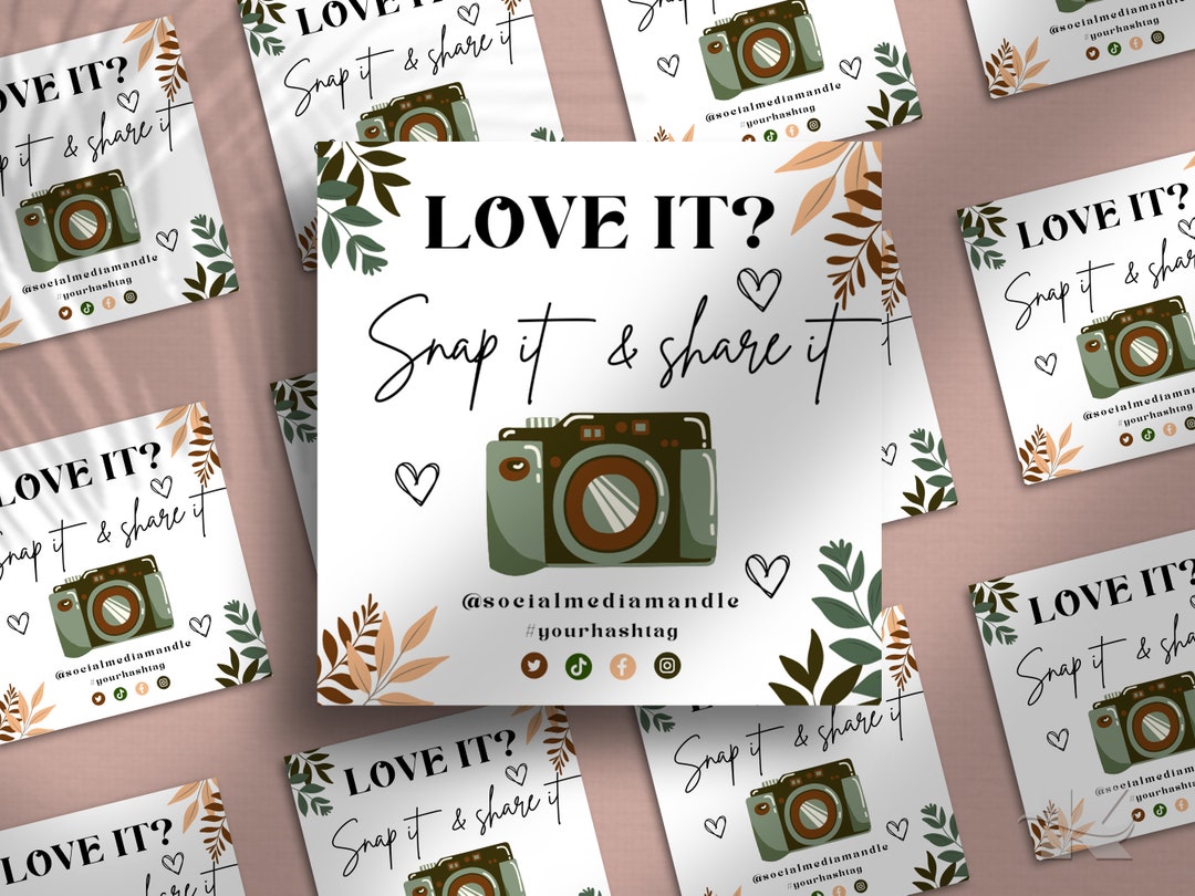 Forest Snap and Share Card Template Social Media Small - Etsy