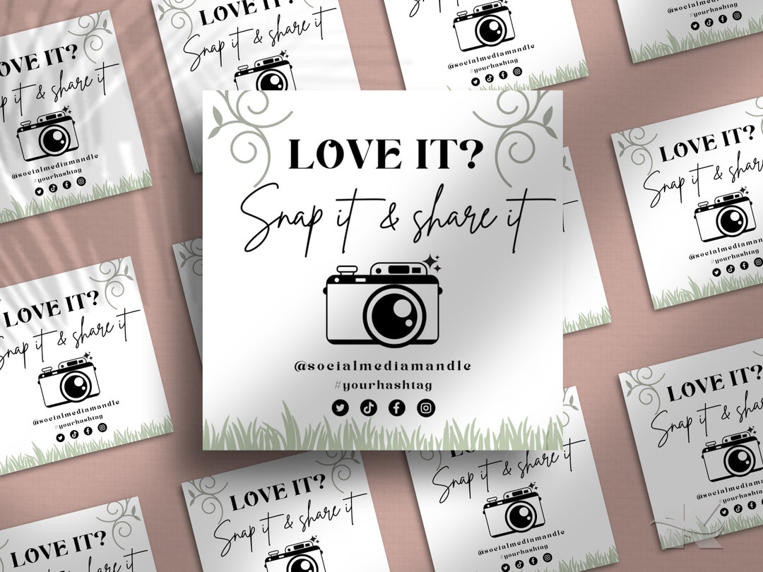 Forest Snap and Share Card Template, Social Media Small Business, Love ...
