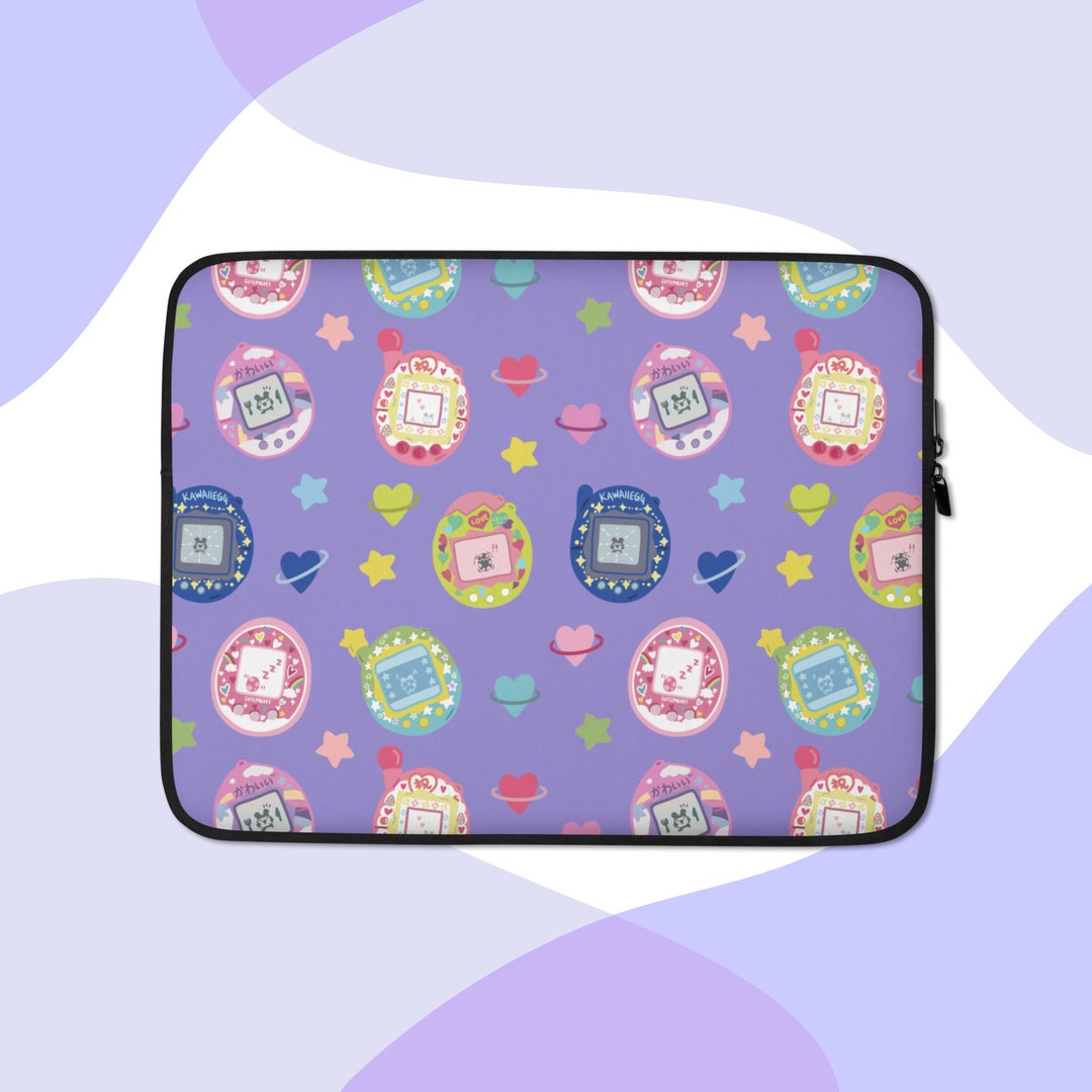 Pocket Monster Purple Laptop Sleeve 90s Childhood Digital Pet Japanese ...