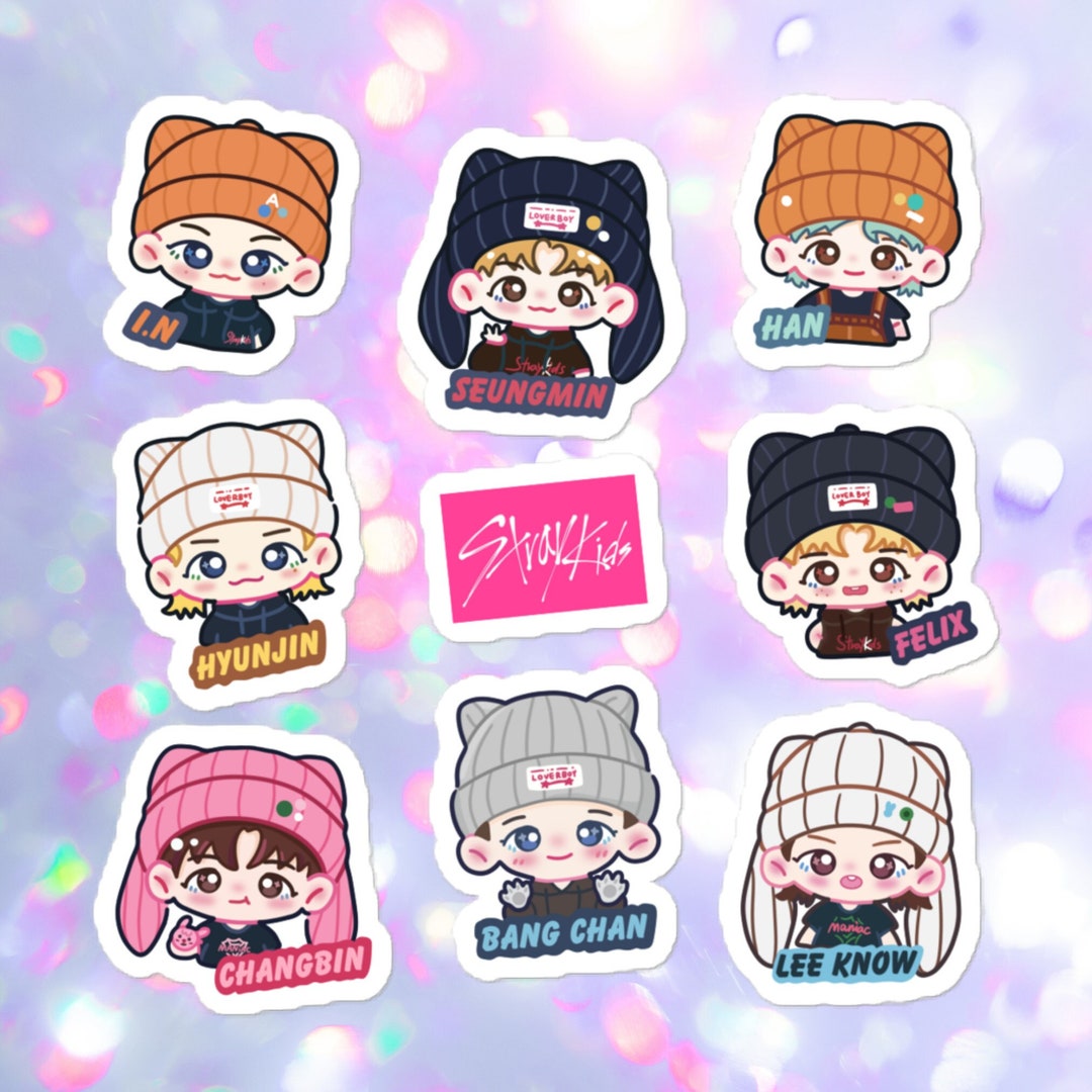Stray Kids Stickers, SKZ Vinyl Decal Sheet, Kpop Gift, Bang Chan, Lee ...