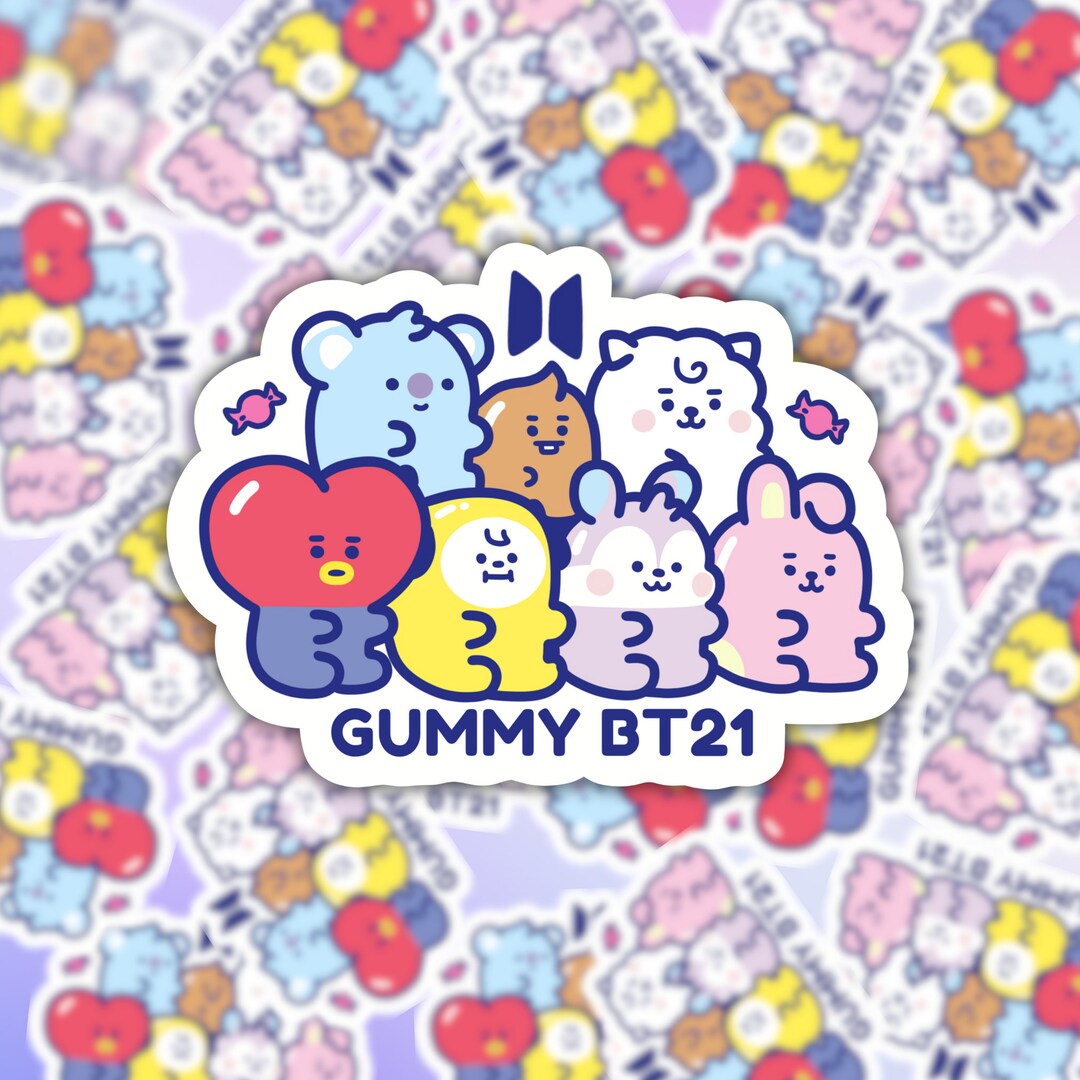 BT21 Sticker BT21 Gummy Bear Sticker, Bt21 Decal, Bts Decal, Kpop ...