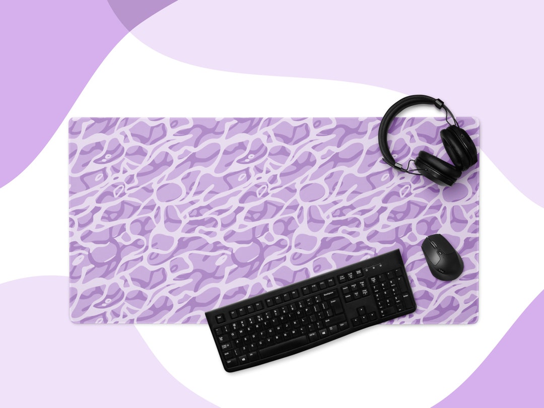 Purple Ocean Waves Desk Mat Wave Create a Calm Office Desk With Our ...