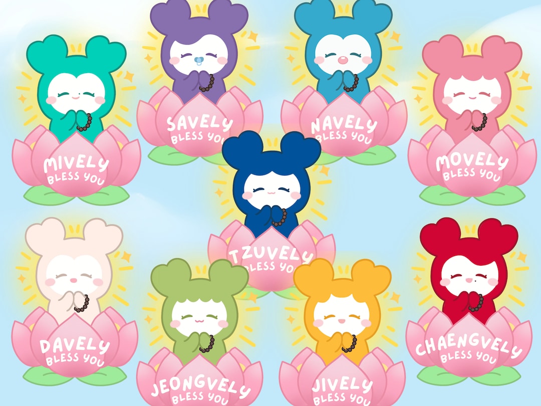 TWICE LOVELYS Vinyl Stickers KPOP Decals for Laptop and Water Bottle ...