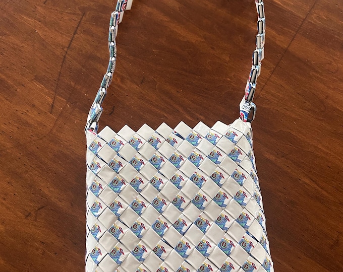 Upcycled Candy Wrapper Purse Set – Handmade Woven Zip Bags (pair) - Etsy
