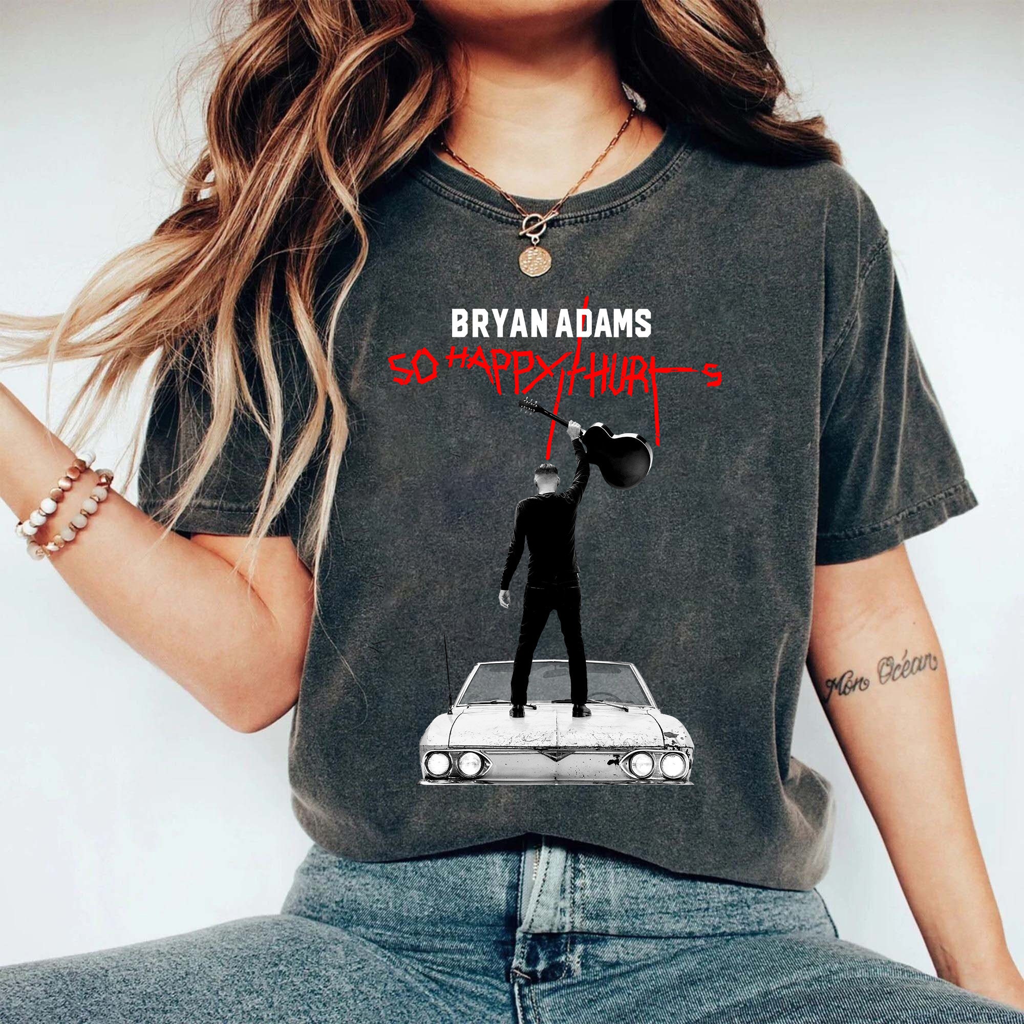 Comfort Color Bryan Adams Tour 2023 T-shirt so Happy Hurts - Etsy