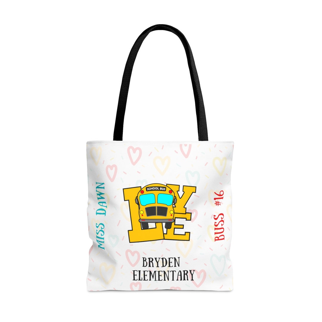 Love Bus Bag, Bus Driver Gift, Bus Driver Tote Bag, Bus Driver ...