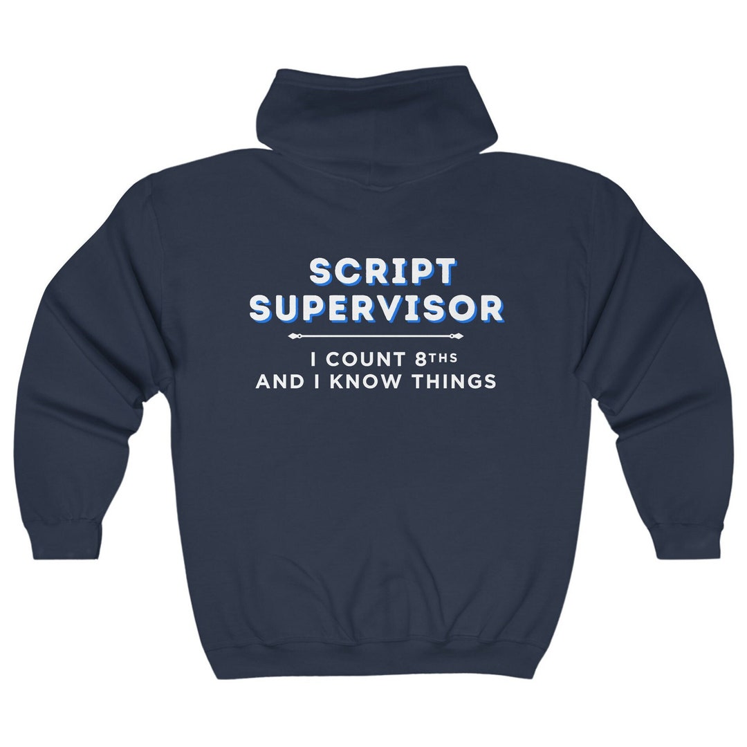 Script Supervisor Hoodie, Film Crew Gift, I Count 8ths - Etsy