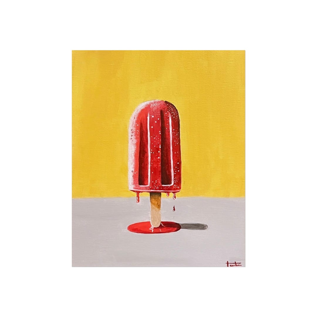 Crimson Drip Print - Etsy