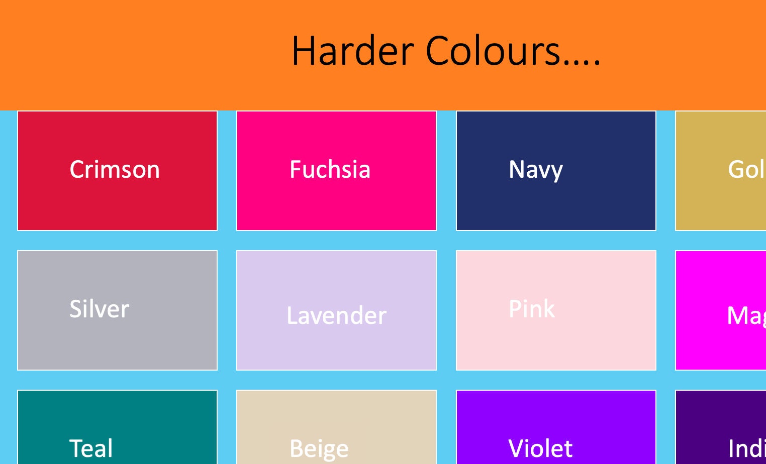 TEFL Primary Lesson Plan: Colours - Etsy