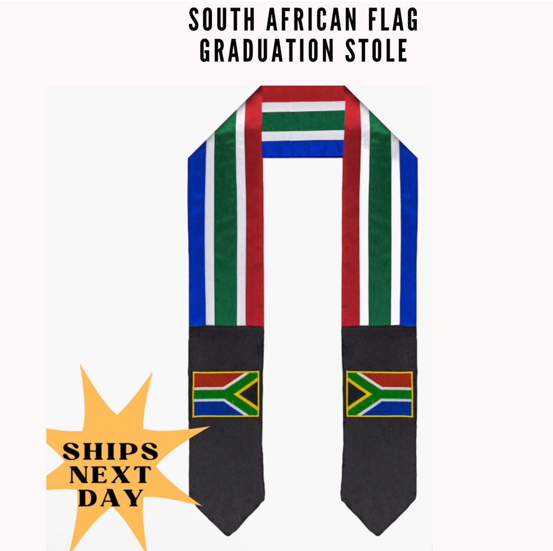South African Flag Graduation Stole South Africa Flag Sash Graduation ...