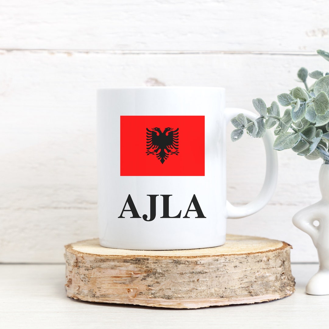 Albania Flag Personalized Coffee Mug, Albania Mug Gift With Custom Name ...