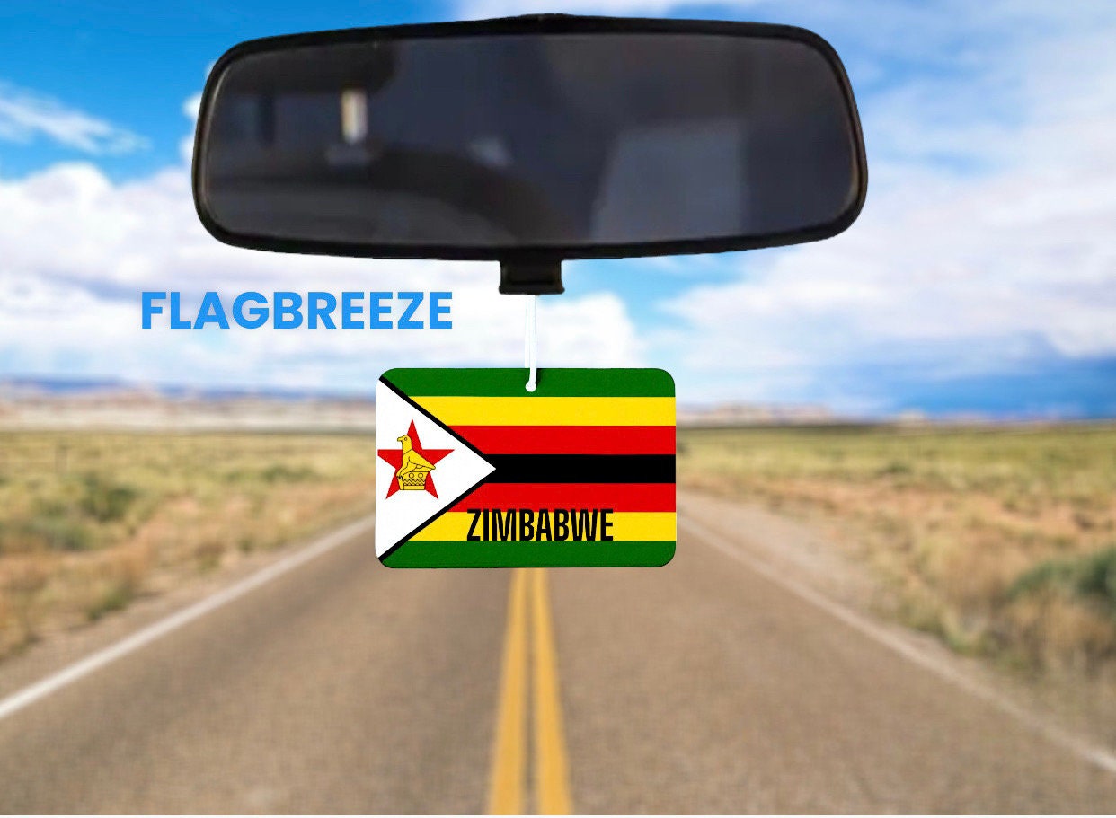 Zimbabwean National Flag Car Air Freshener, Zimbabwe Flag Gift for Her ...