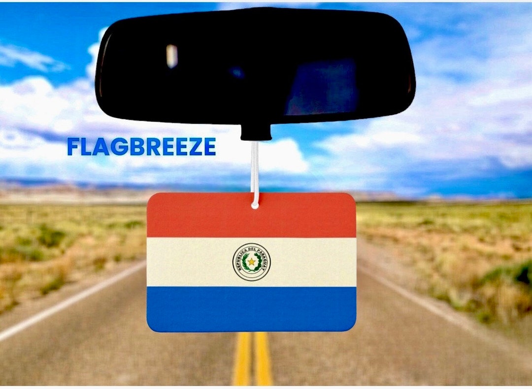 Paraguay National Flag Car Air Freshener, Paraguay Algerian Gift for ...