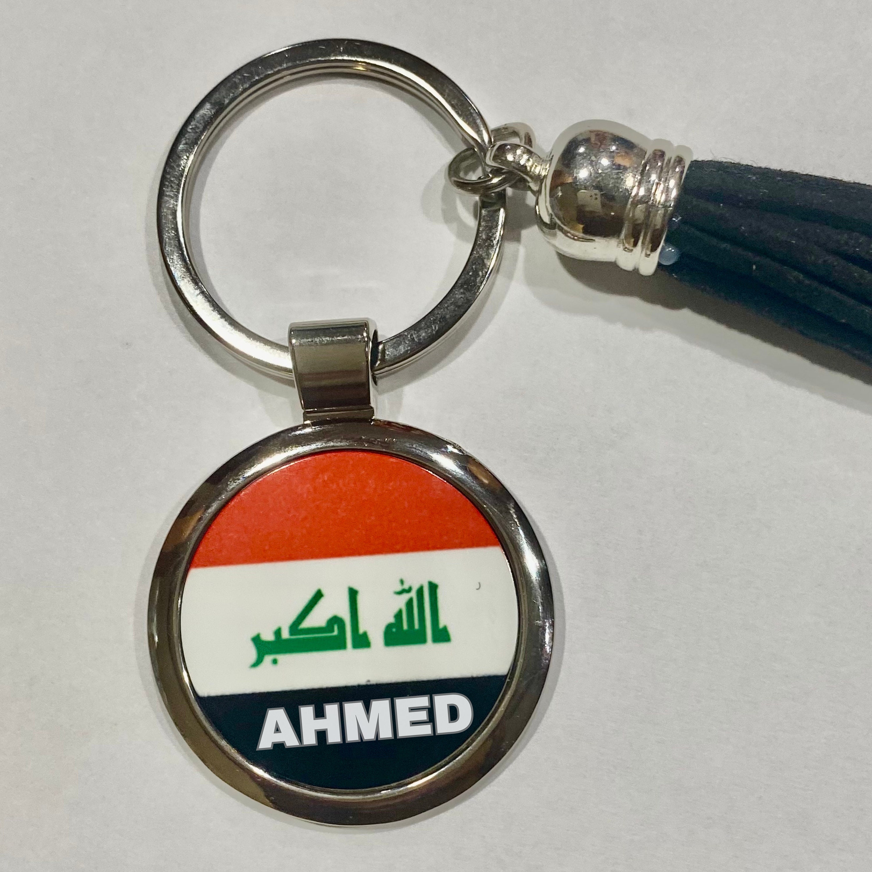 Custom Iraq Country Flag Keychain, Iraq Flag Personalized Keychain, You ...