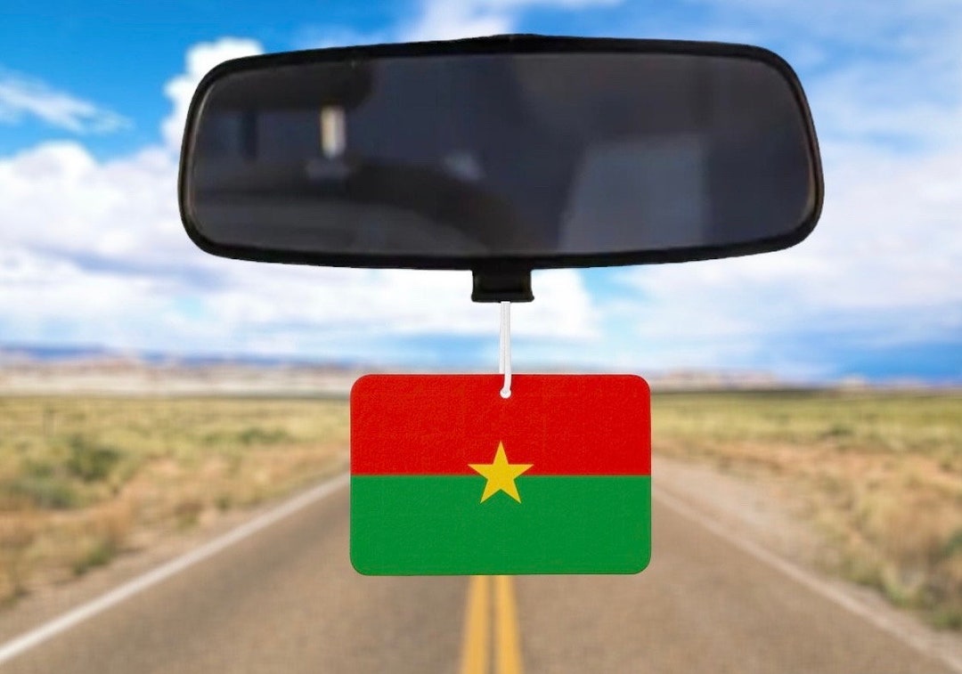 Baukina Faso National Flag Car Air Freshener, Baukina Faso Flag Gift ...