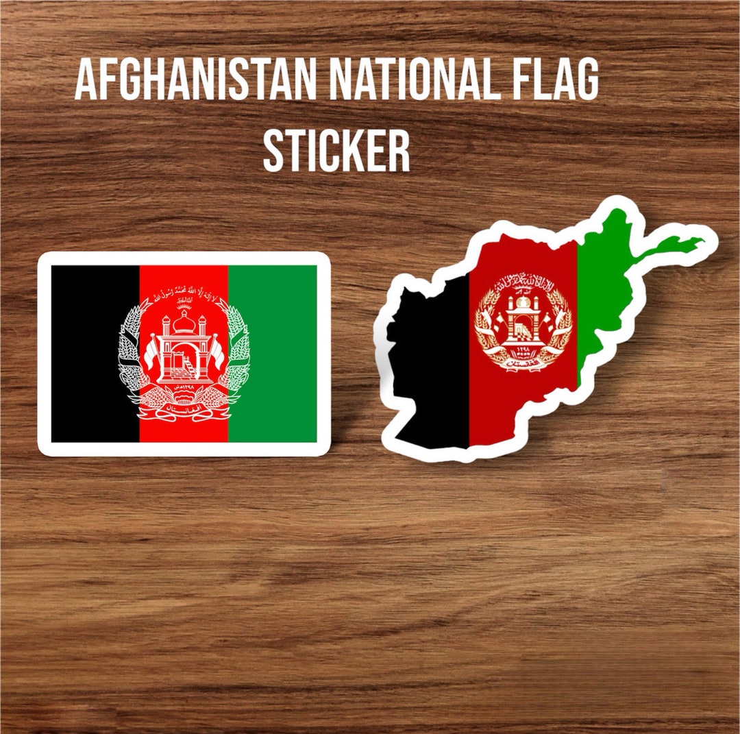 Afghanistan Flag Sticker| Afghanistan Country Map Sticker - Etsy