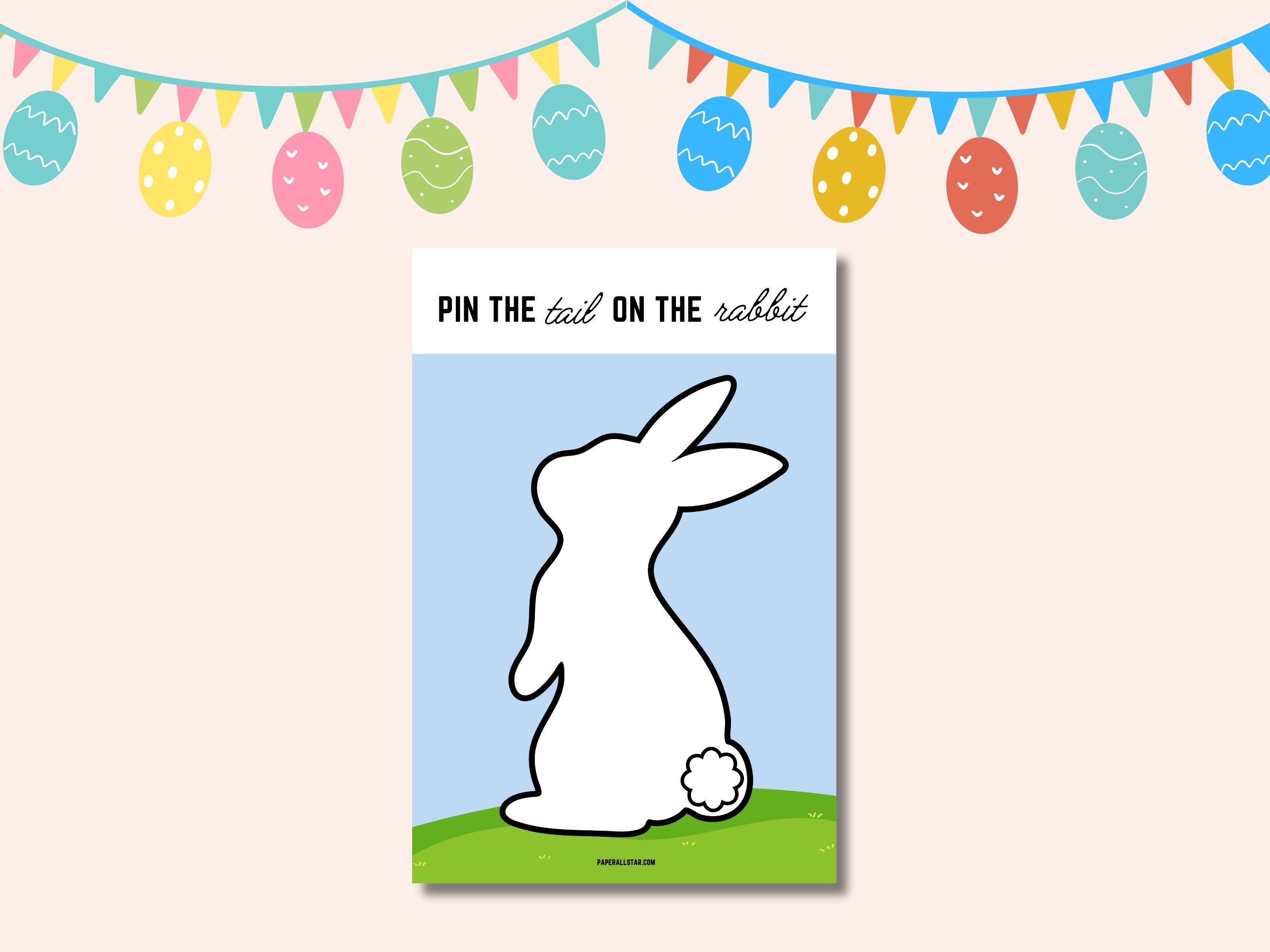 Easter Pin the Tail on the Rabbit Printable Instant Download Pin the ...