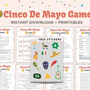 Cinco De Mayo Printable Party Games 10 Cinco De Mayo Bundle for Adults ...