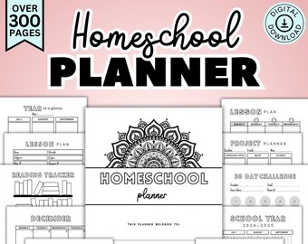 Homeschool Planner Printable, Homeschool Planner, 2024 2025, Homeschool ...